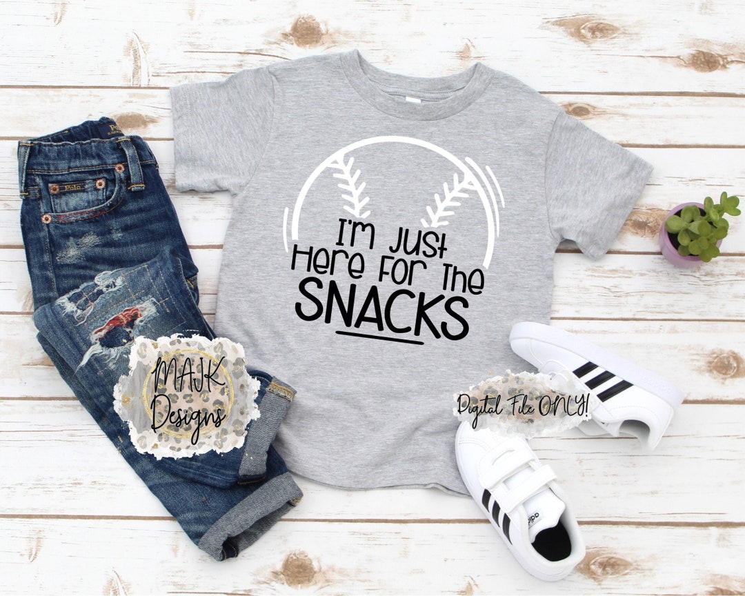 I'm Just Here for the Snacks SVG / Baseball Snacks Svg / Baseball ...
