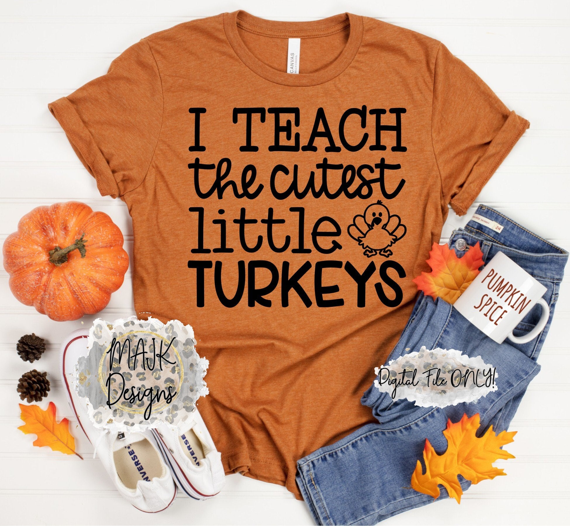 I Teach the Cutest Little Turkeys SVG / Teacher SVG / Thanksgiving ...