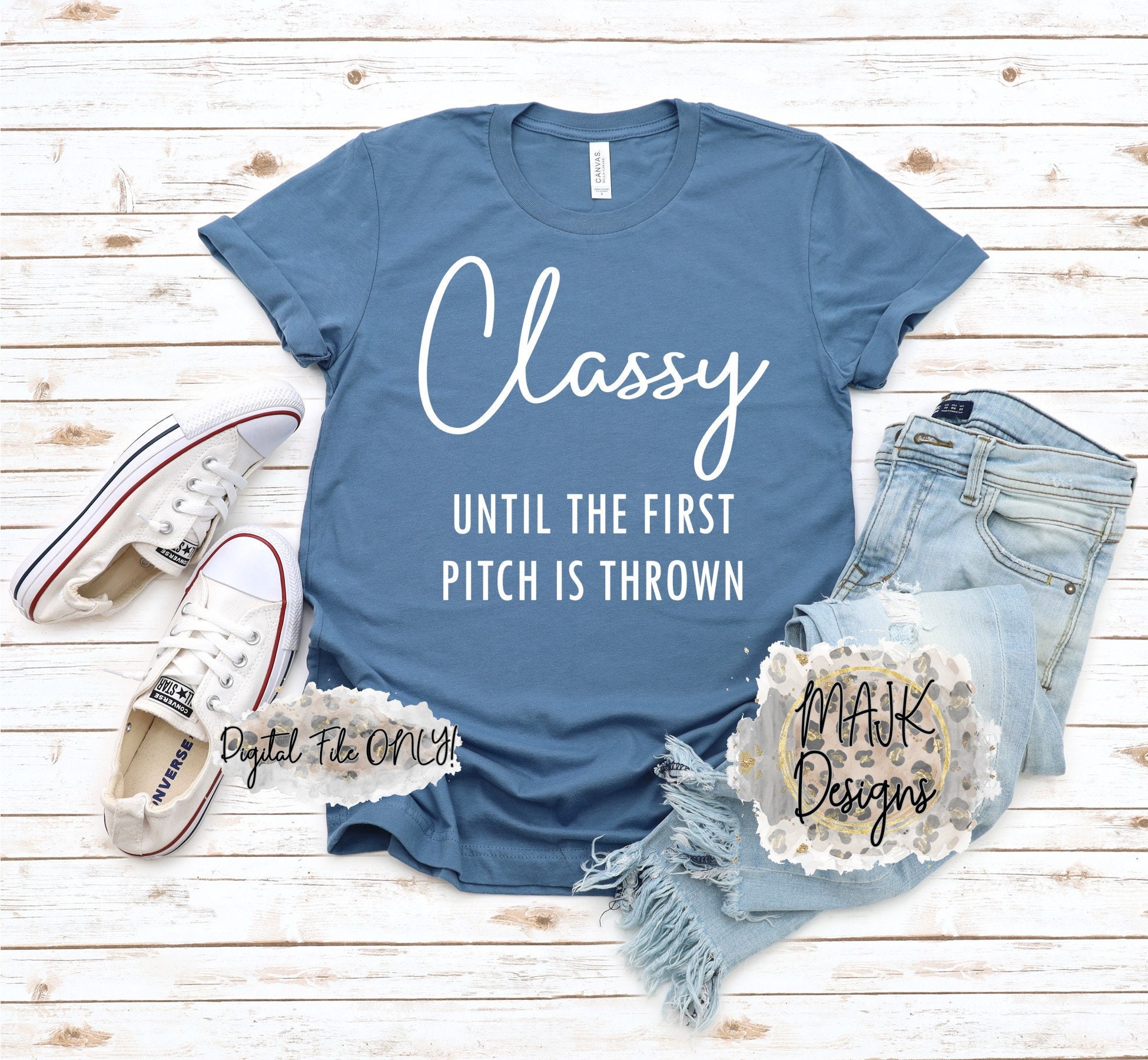Classy Until the First Pitch SVG / Pitch SVG / Baseball Mom - Etsy