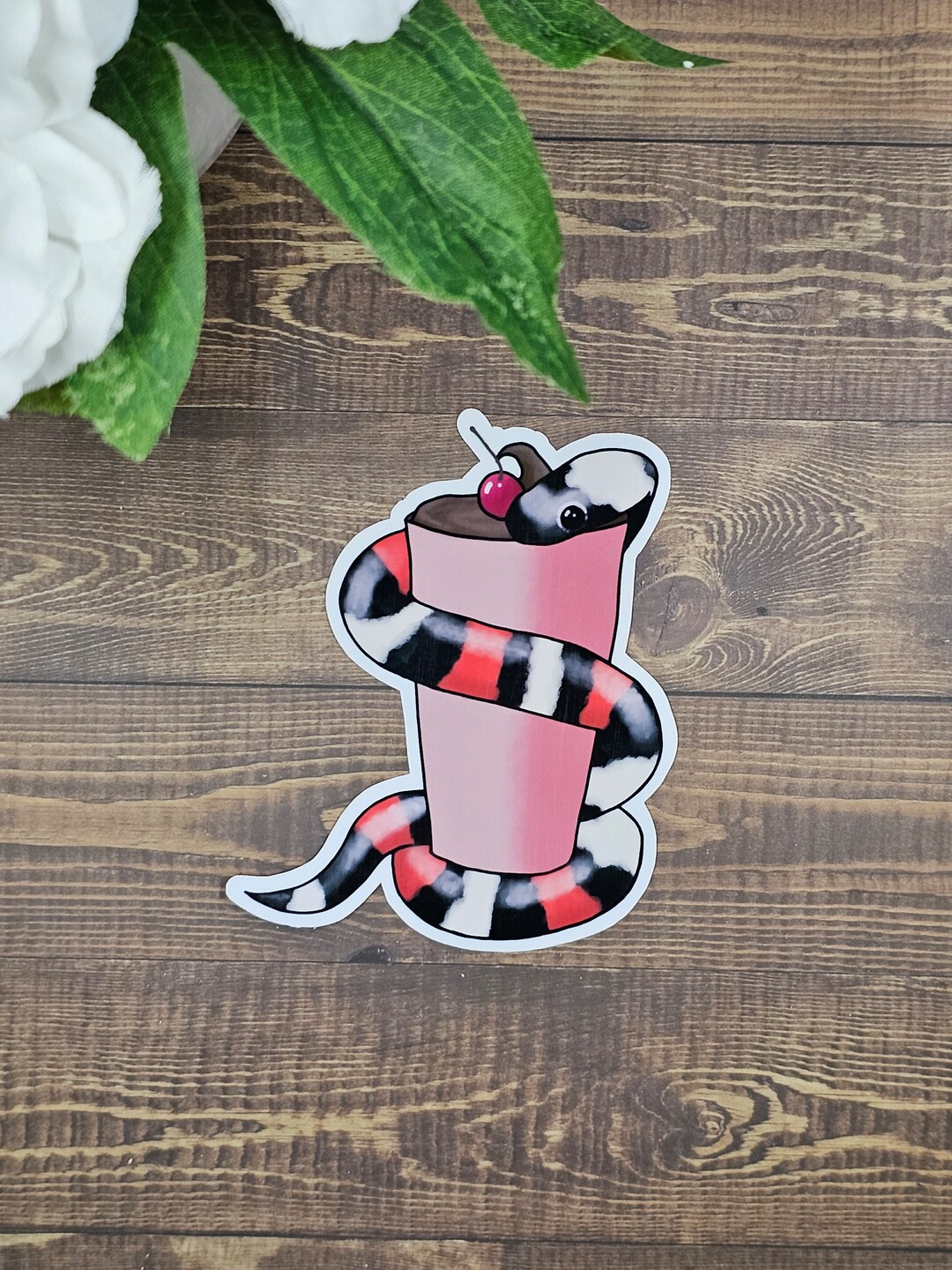 Milk Snake Milk Shake Cute Vinyl Sticker Great for Water Bottles ...