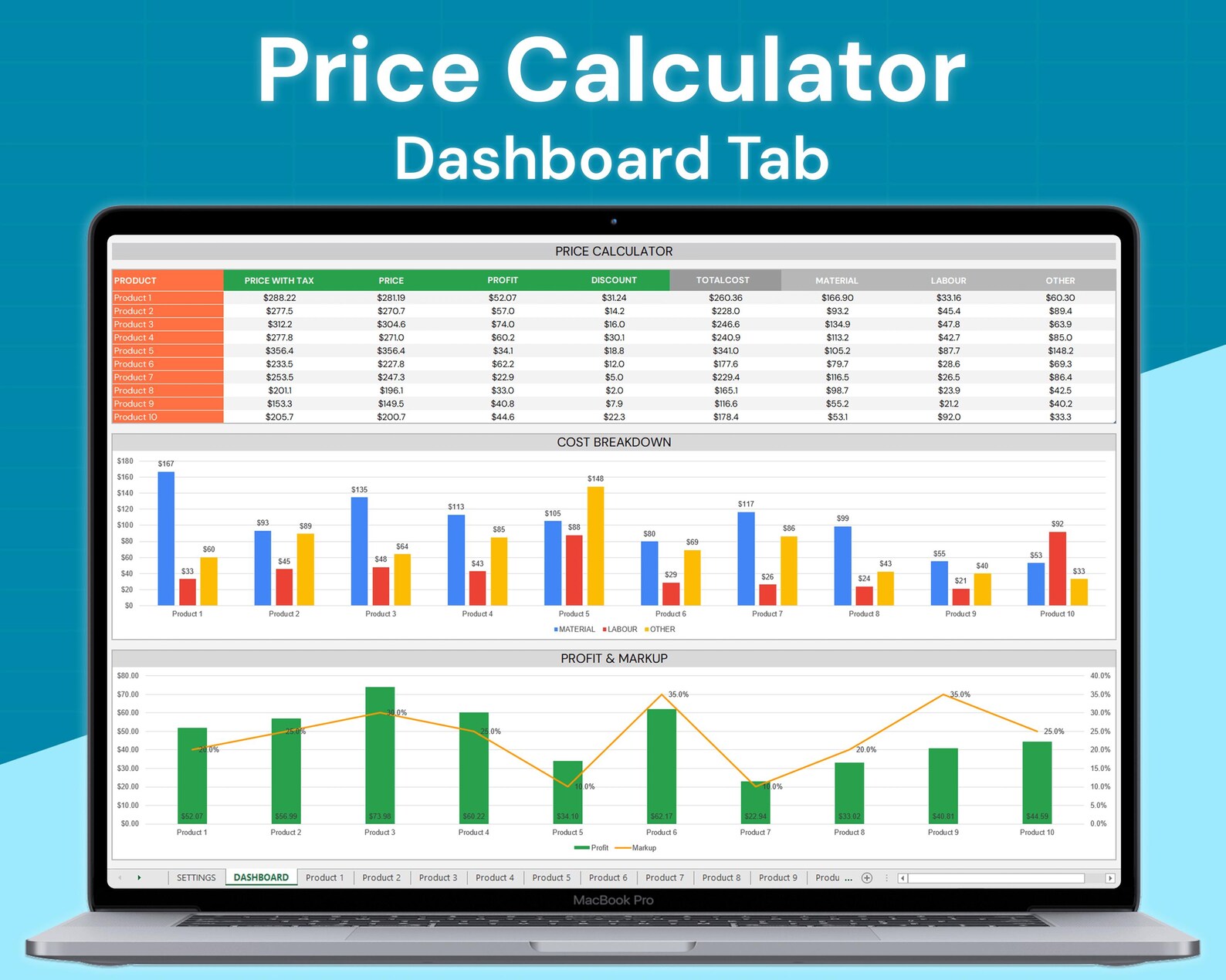 Price Tracker | Cost Calculator | Excel Template - Etsy