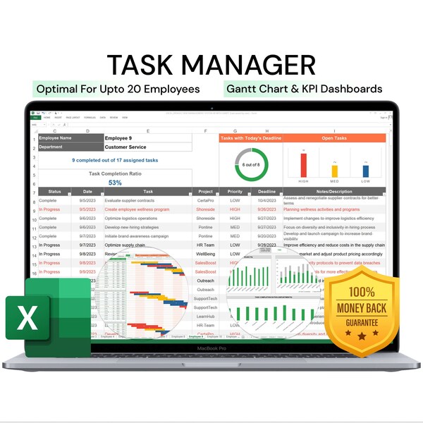 To Do List Excel - Etsy