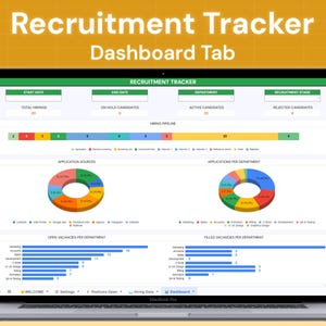 Recruitment Tracker | Google Sheet Template - Etsy