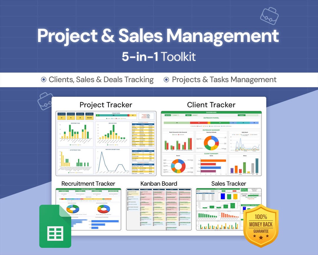 Project & Sales Management Pack | 5-in-1 Business Operations Toolkit ...