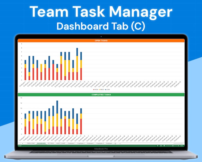 Team Task Manager: Multi-teams Management | Excel Template - Etsy