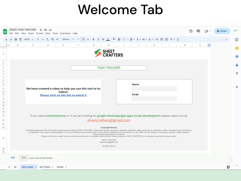 Task Tracker Google Sheet Template - Etsy
