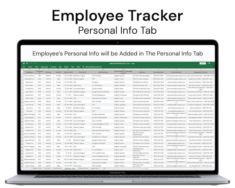 Employee Tracker Excel: Comprehensive Employee Management System for HR ...