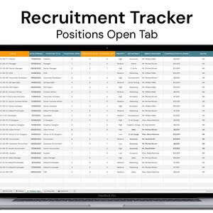 Recruitment Tracker Excel Template - Etsy UK