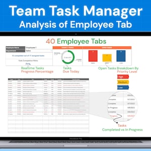 Team Task Manager: Multi-teams Management | Excel Template - Etsy