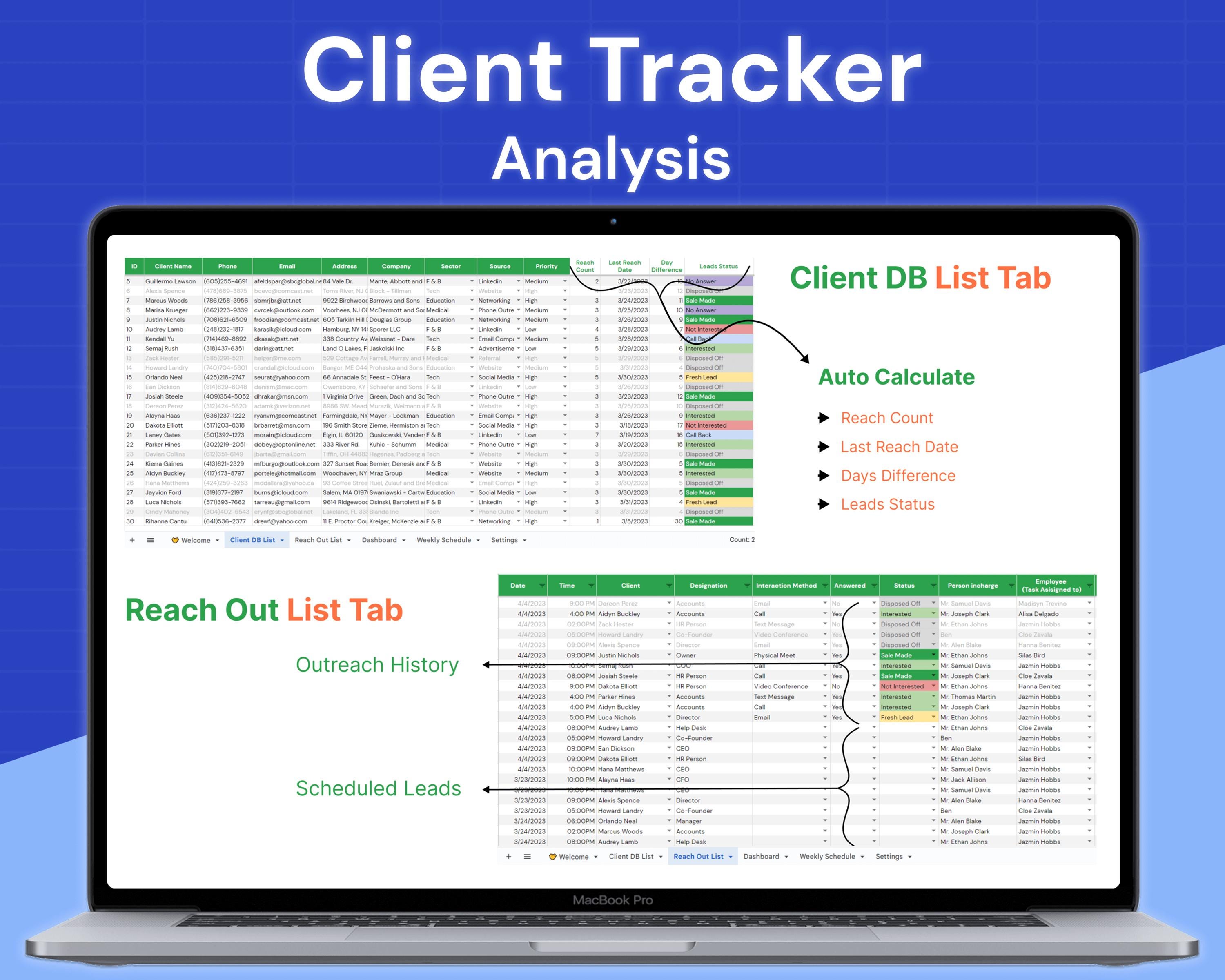 Client Tracker | Google Sheet Template: Your Ultimate Business ...