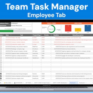 Team Task Manager: Muti Teams Task Management | Google Sheets Template ...