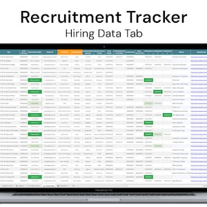 Recruitment Tracker Excel Template - Etsy UK
