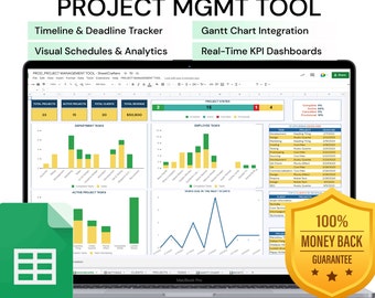 Project Management Template Google Sheets ,project Tracker, Project ...