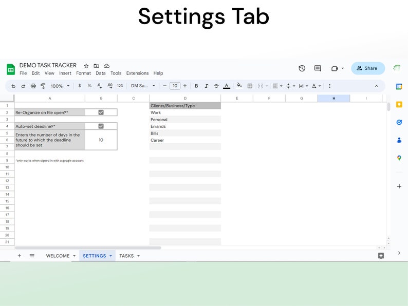 Task Tracker Google Sheet Template - Etsy Canada
