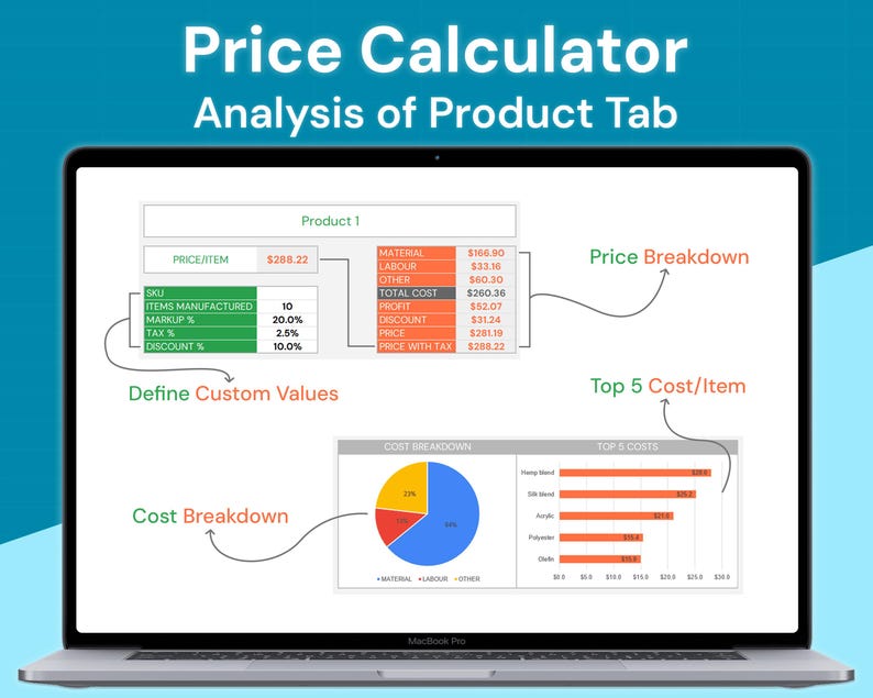 Price Tracker | Cost Calculator | Excel Template - Etsy