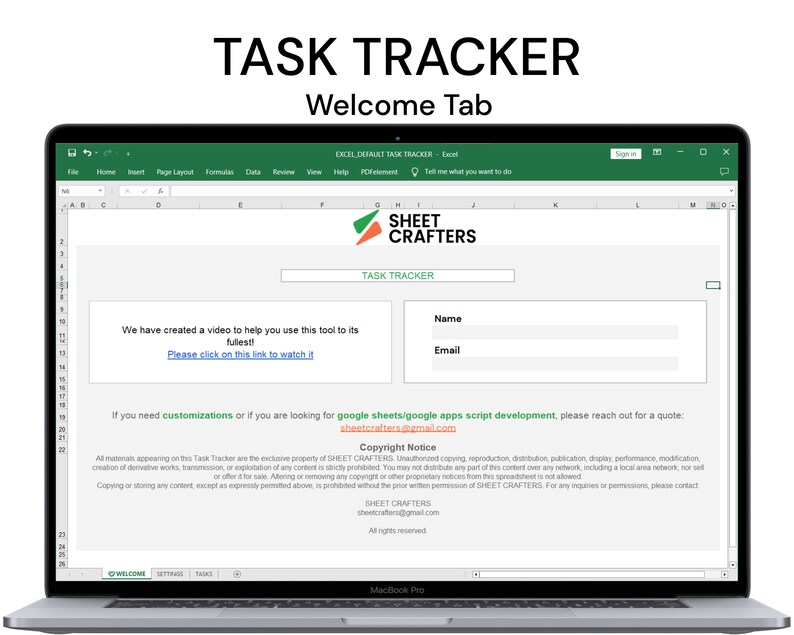 Task Tracker Excel Template - Etsy UK