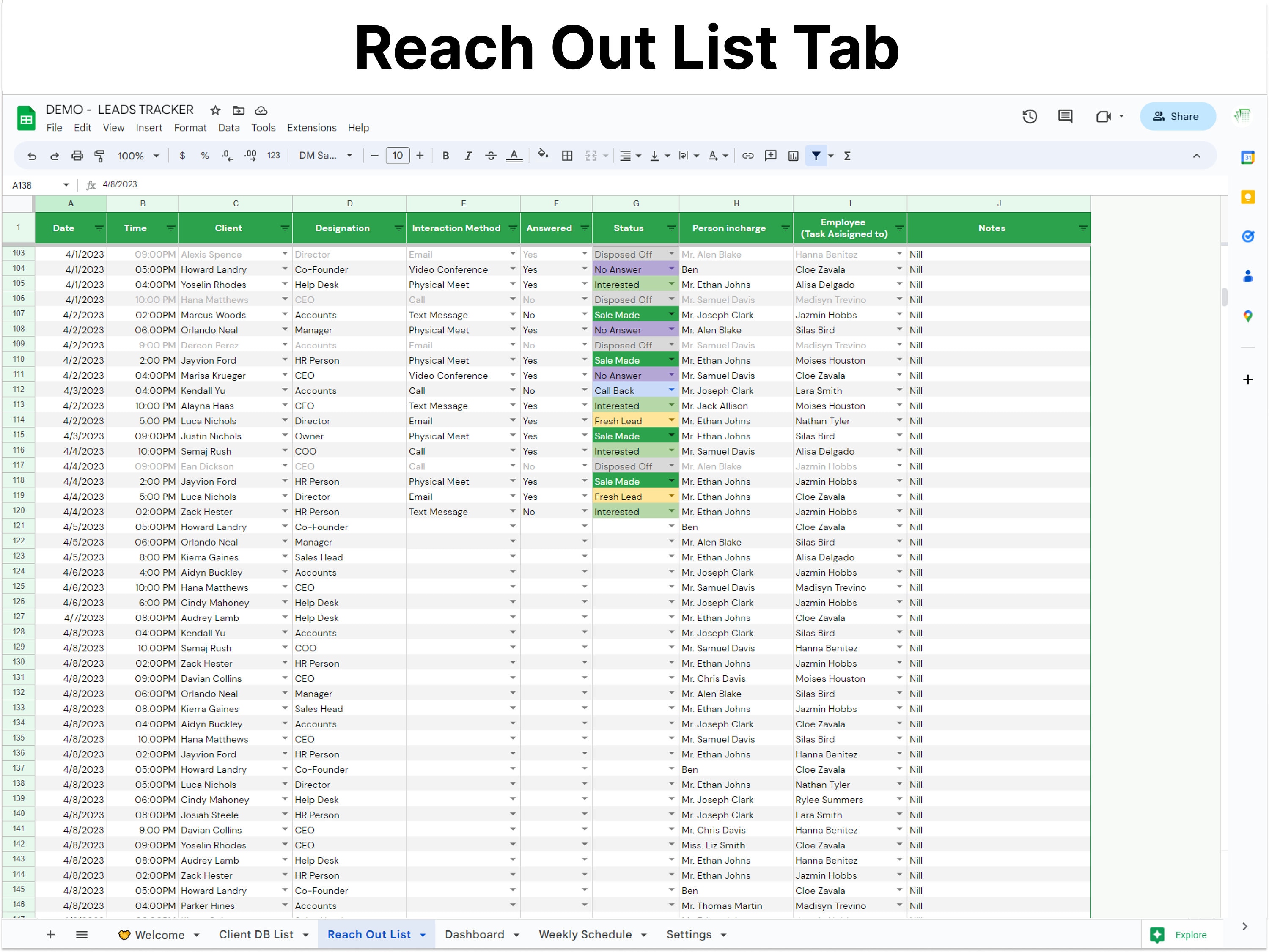 Client Tracker Google Sheet Template: Your Ultimate Business ...