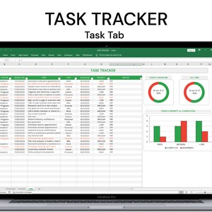 Task Tracker Excel Template - Etsy