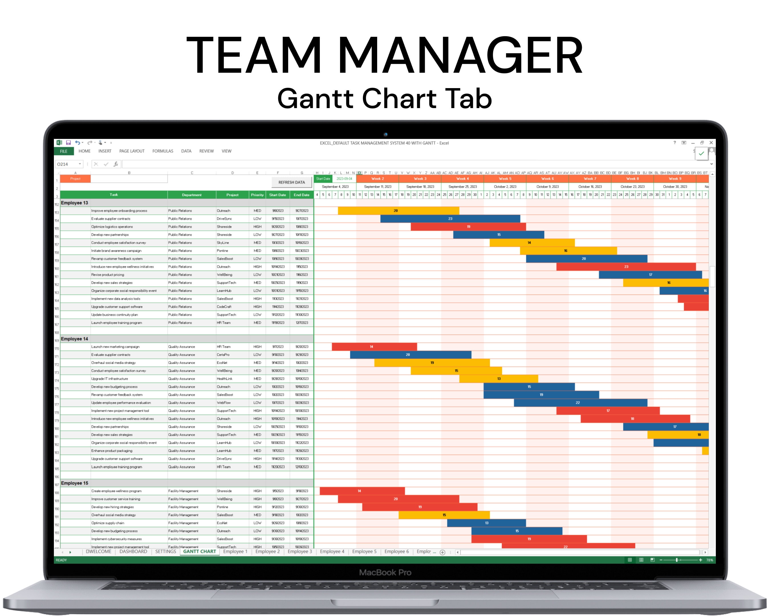 Team Manager's 4in1 Pack: Excel Tools Comprehensive Workflow Suite ...