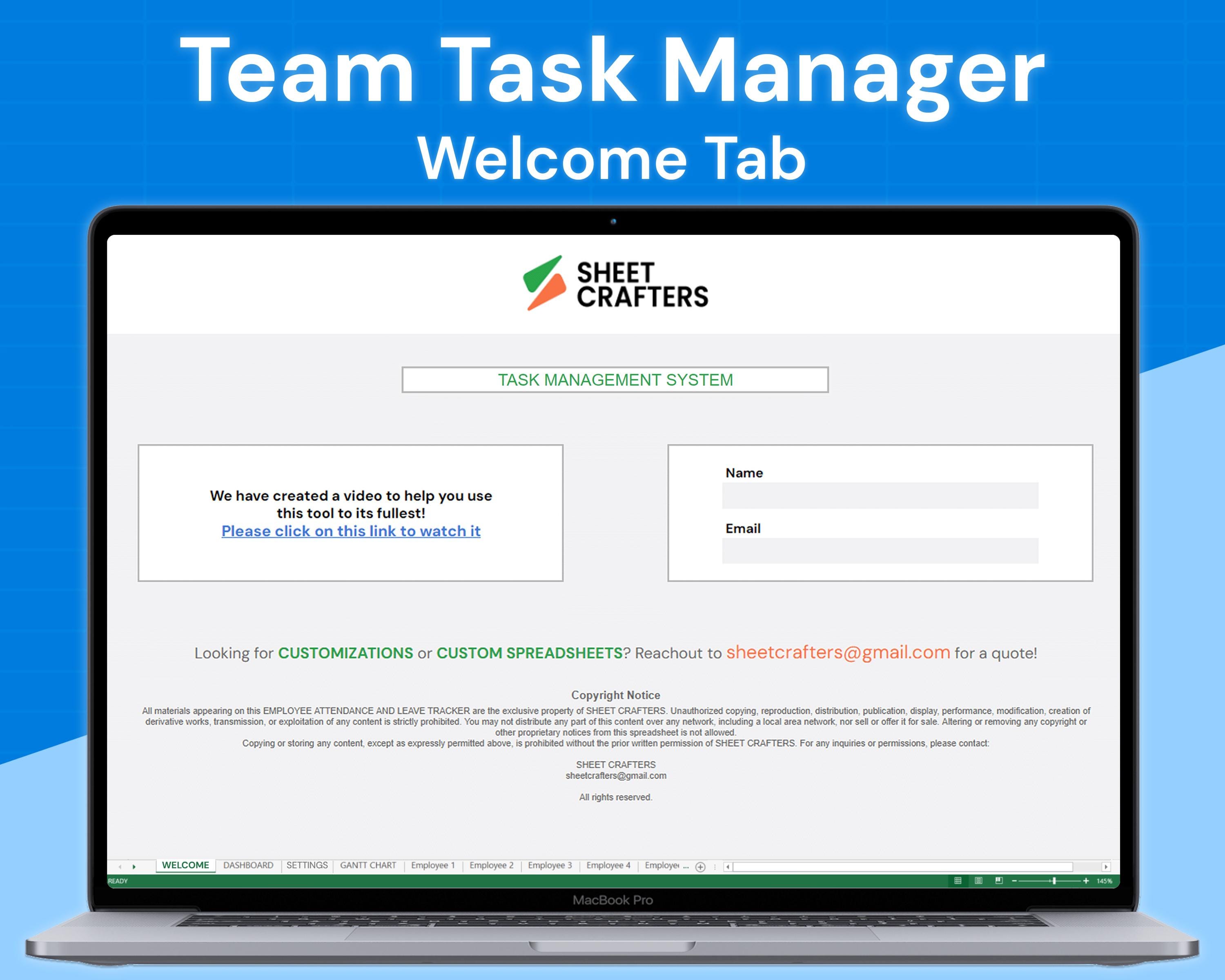 Team Task Manager: Multi-teams Management | Excel Template - Etsy
