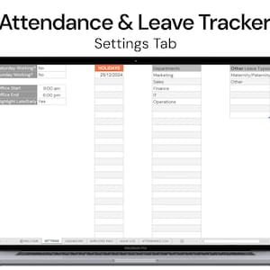 Employee Leave and Attendance Tracker 2025 -2026 | HR Dashboard | Excel ...