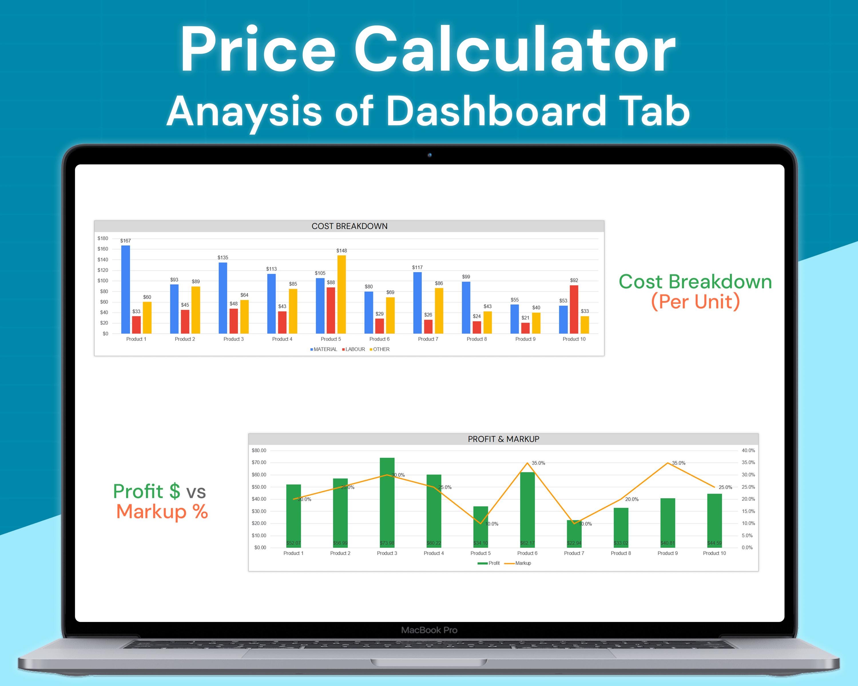 Price Tracker Cost Calculator Excel Template - Etsy