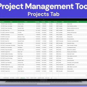Project Management Tool Excel | Multi Project Tracker - Etsy