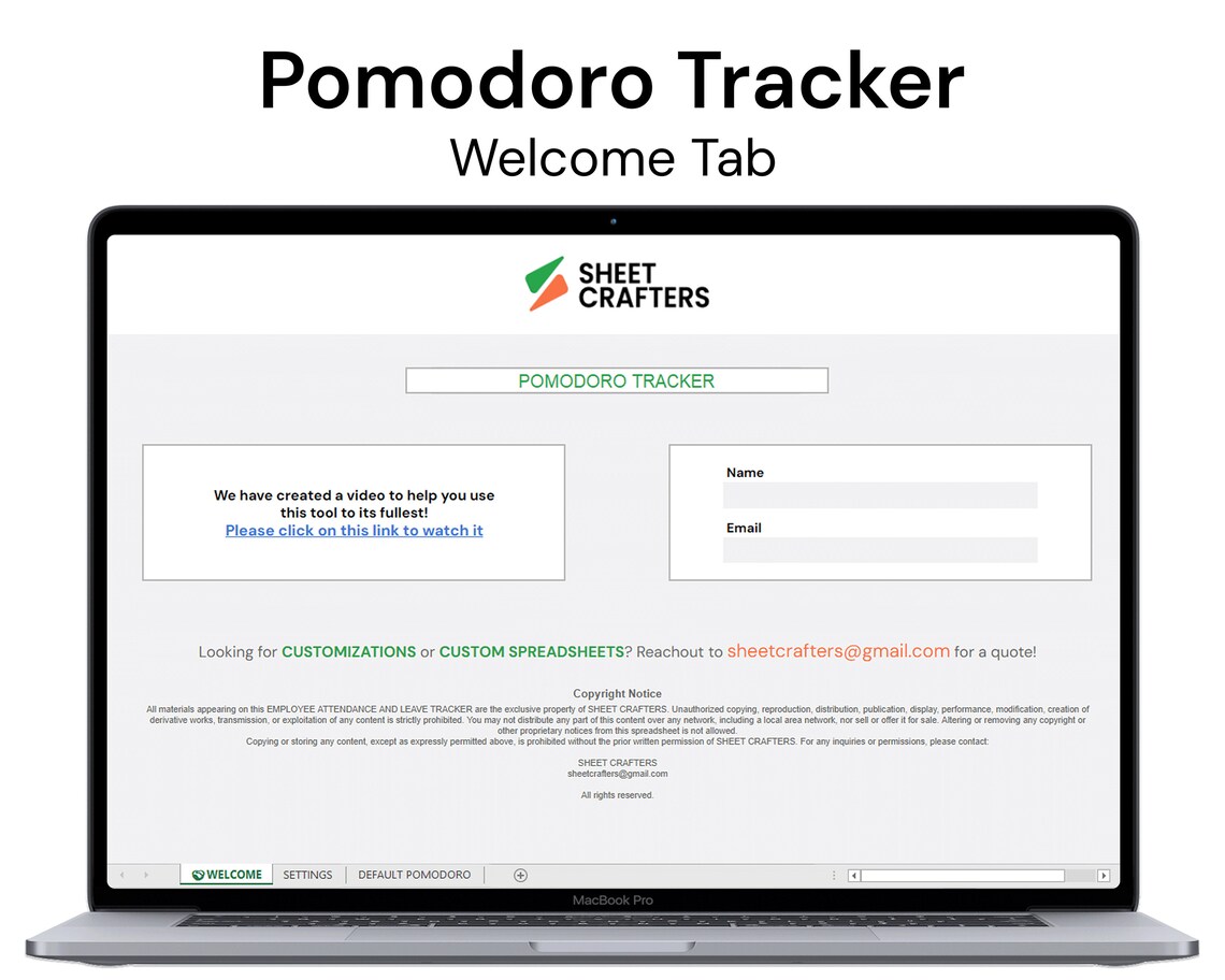 Pomodoro Tracker Daily Task Checklist Excel Template - Etsy
