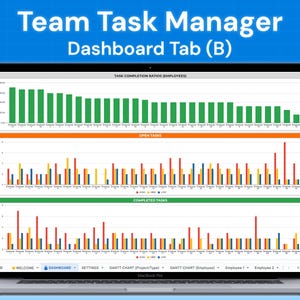 Team Task Manager: Muti Teams Task Management | Google Sheets Template ...