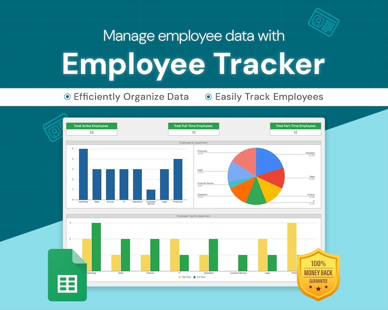 Employee Tracker: Team Details Hub | HR Tracker | Google Sheets ...