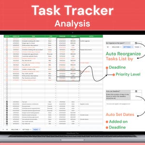 Task Tracker | Google Sheet Template - Etsy