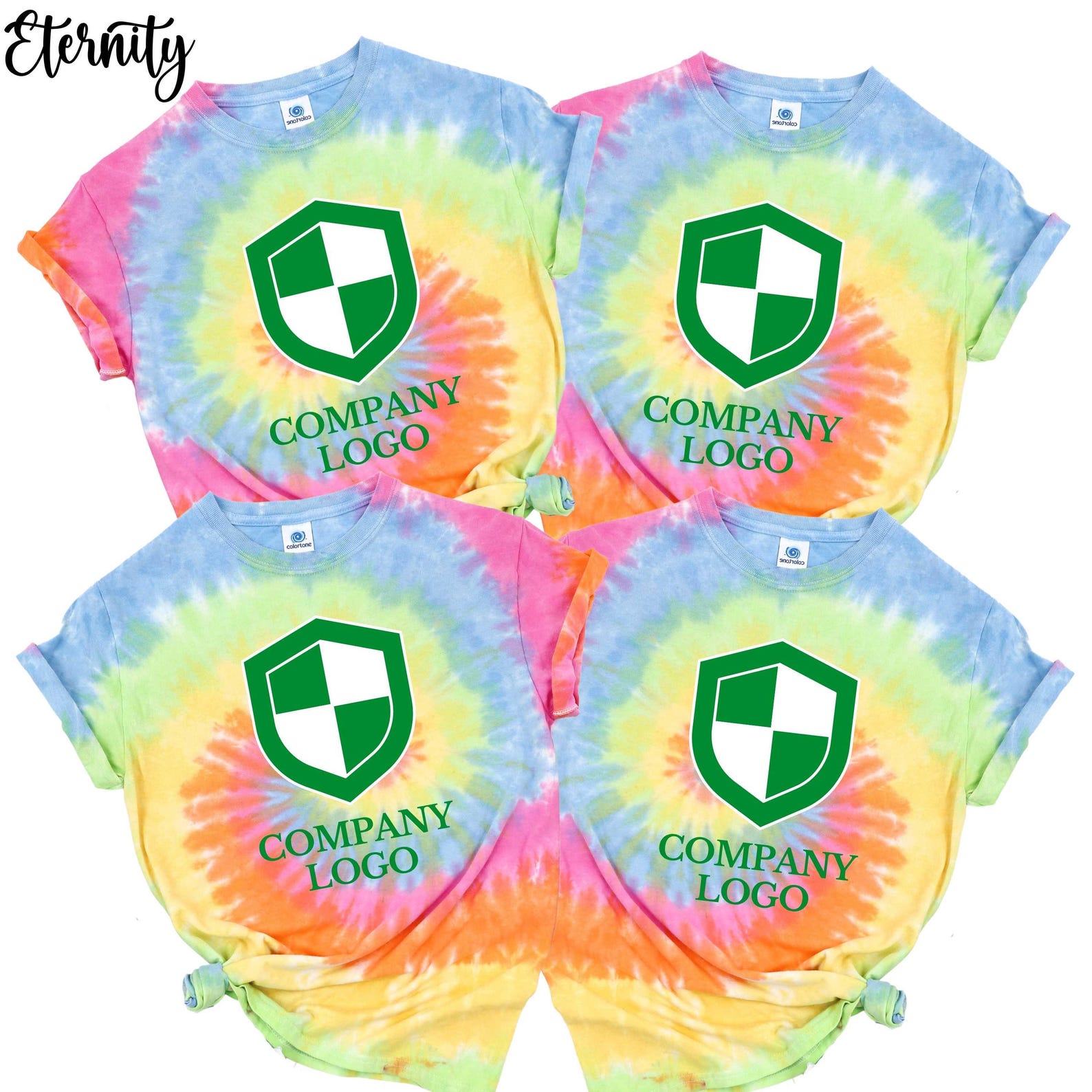 Personalized Logo Tie Dye Shirt, Gift for Coworkers, Business Logo ...