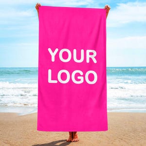 Custom Logo Beach Towel: Personalized Business Team Gift - Etsy