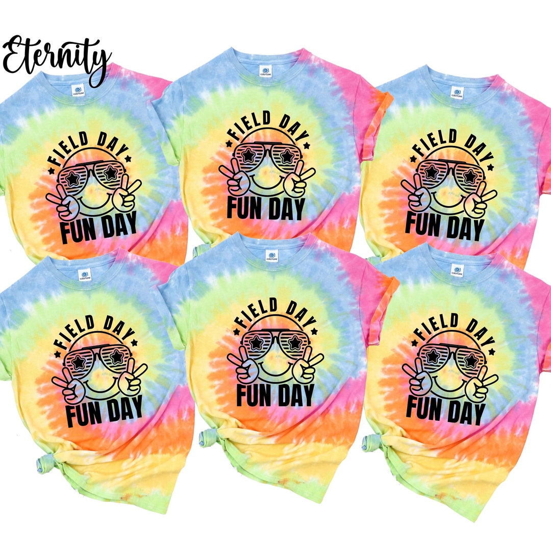 Field Day Fun Day Tie Dye Shirts, End of School Year T-shirt, Game Day ...