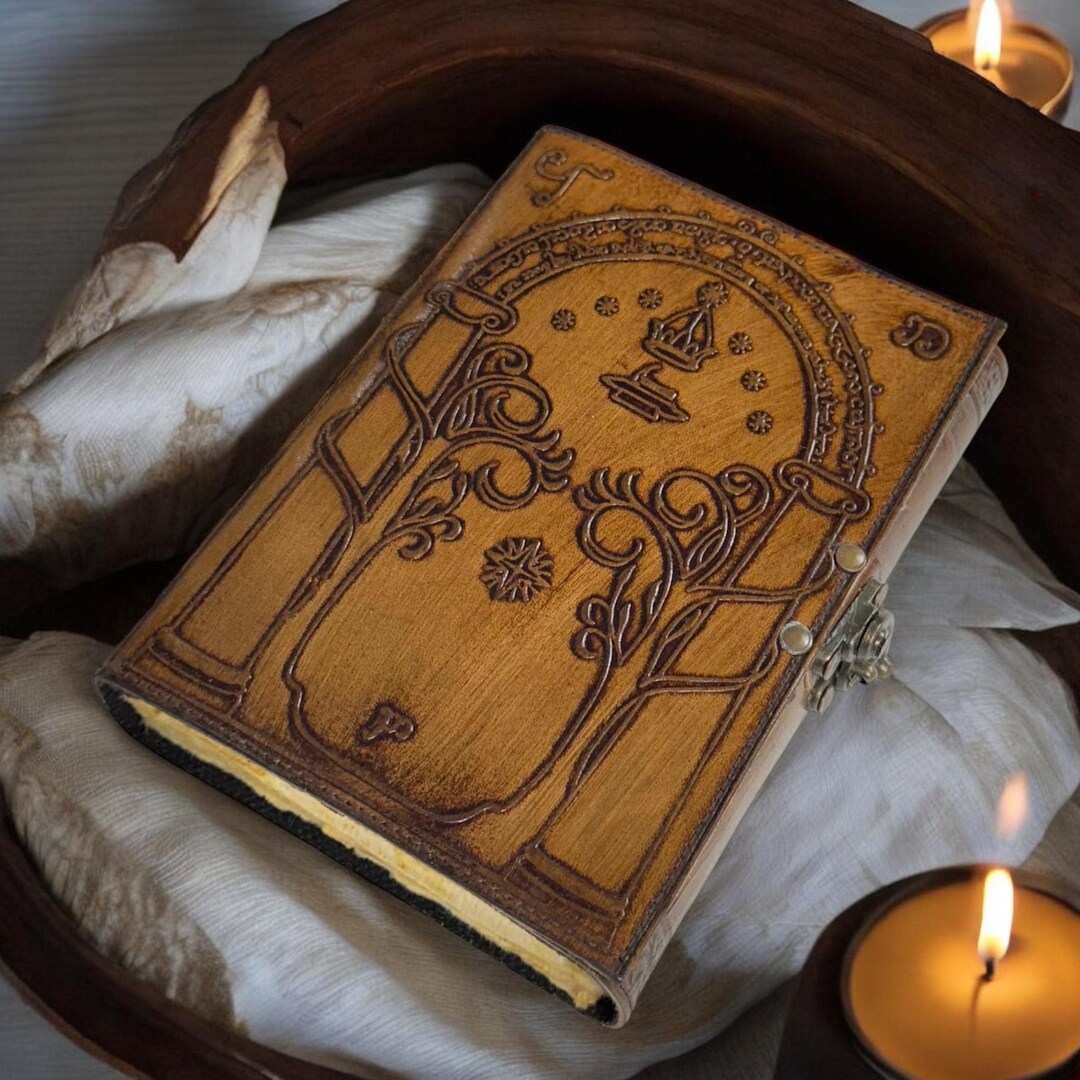 Doors of Durin Leather Journal: Tolkien Lord of the Rings, Handmade ...