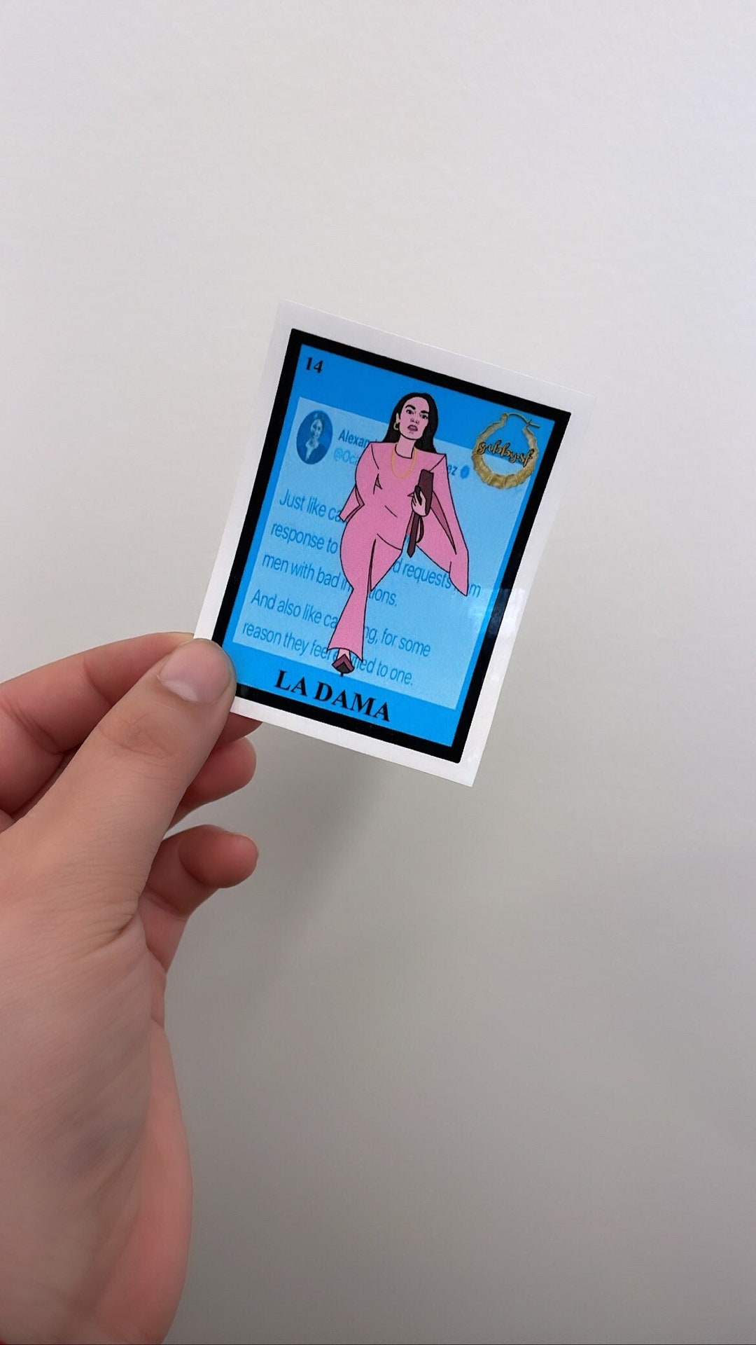 Lotería "la Dama" as AOC Sticker | Tribute to Alexandria Ocasio-cortez ...