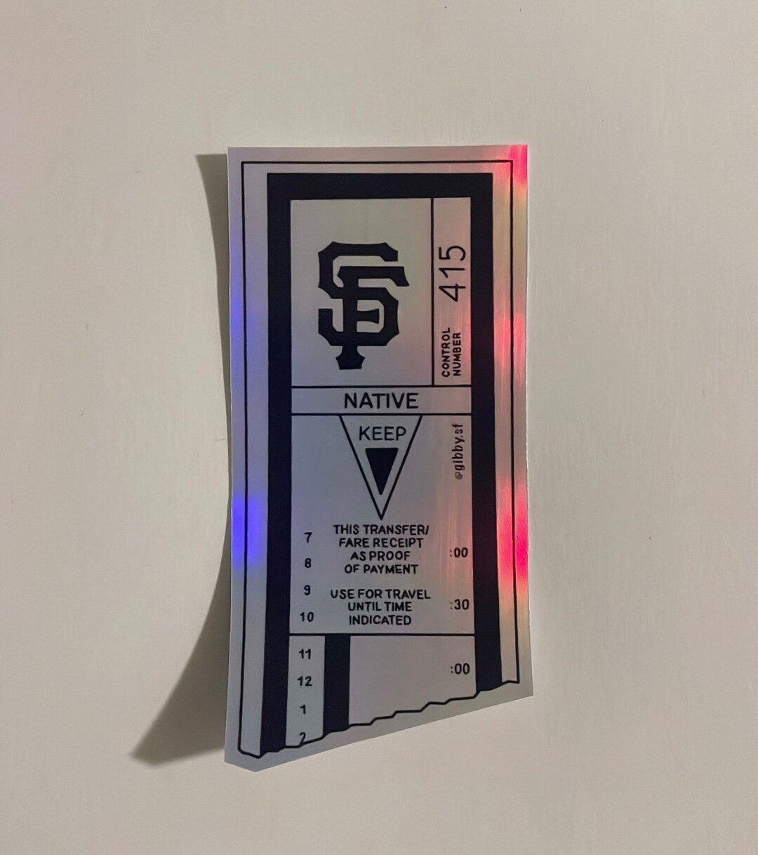 Holographic San Francisco Muni Transfer Single Sticker - Etsy