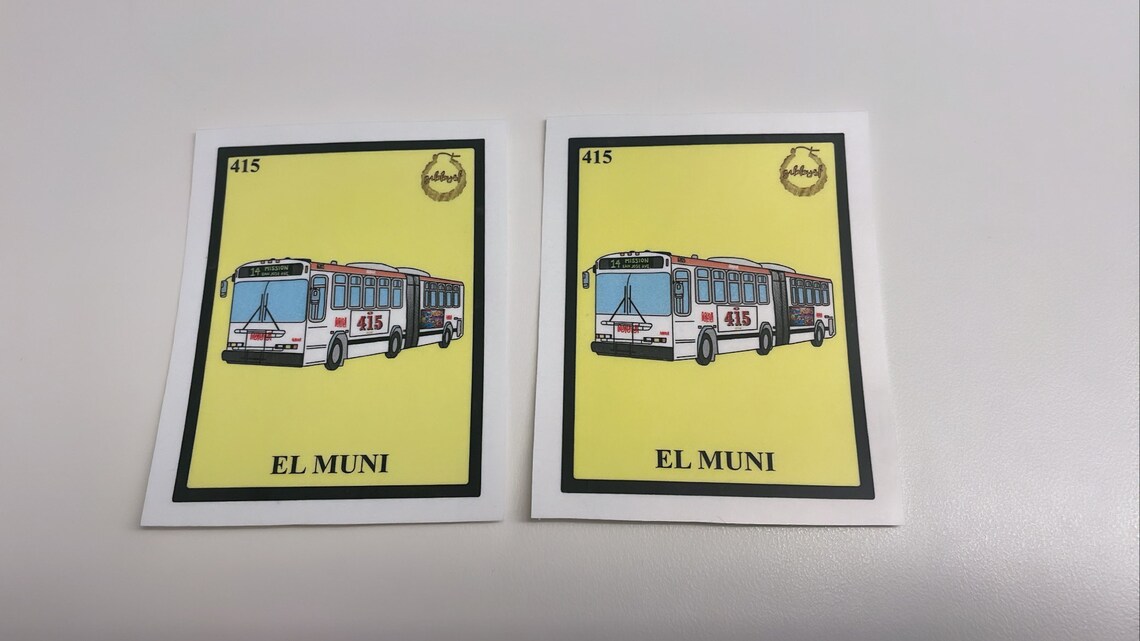 El Muni (san Francisco Public Transportation) Single Sticker (loteria ...
