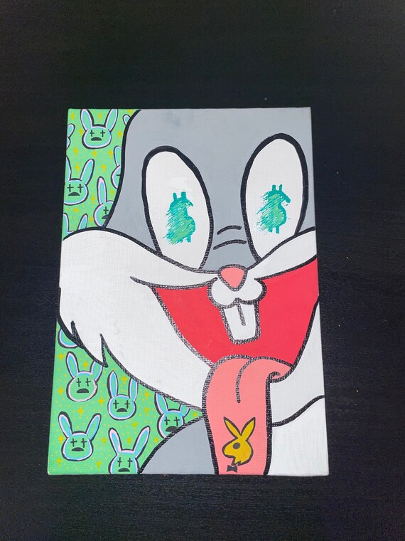 Bad Bugs Bunny Painting - Etsy