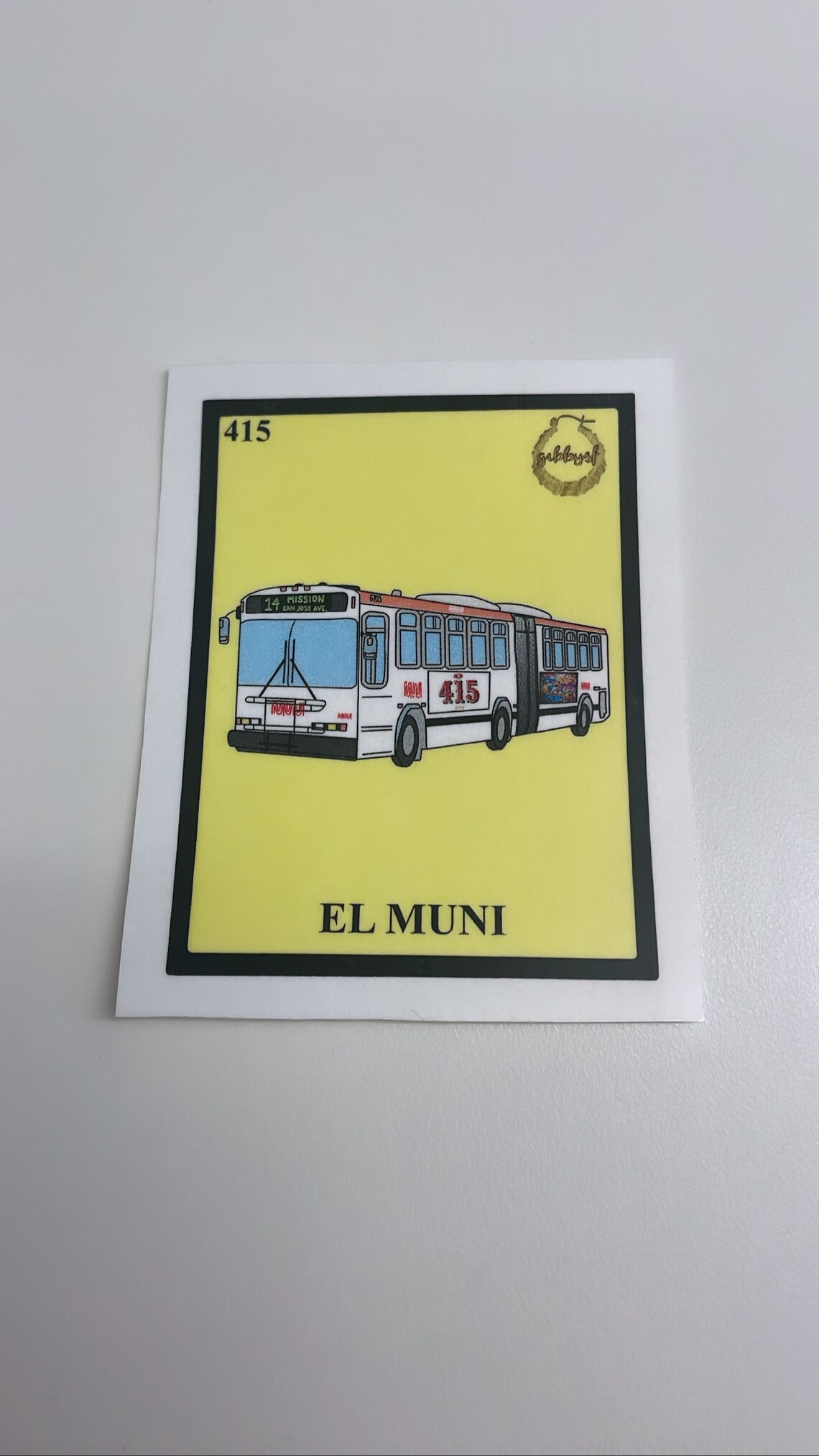 El Muni (san Francisco Public Transportation) Single Sticker (loteria ...