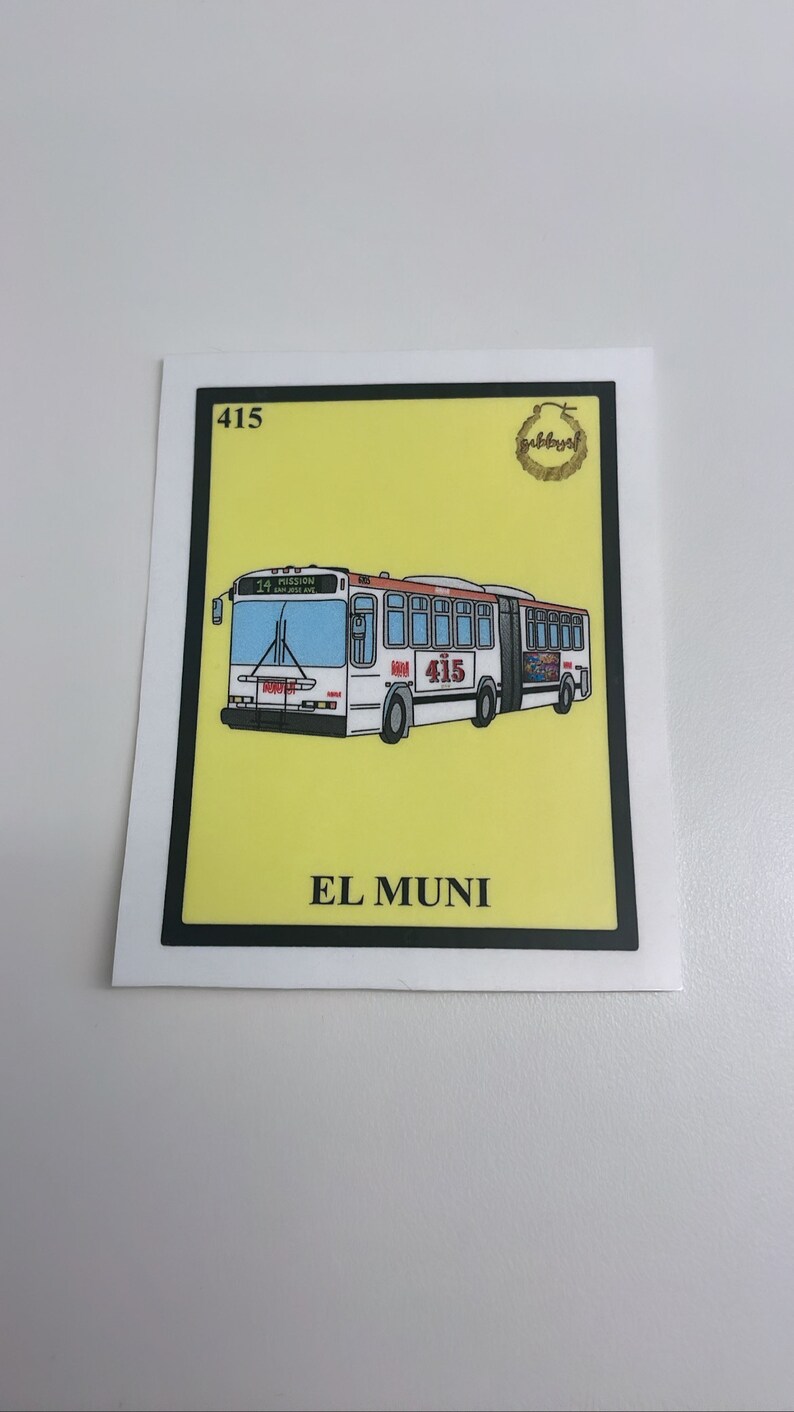 El Muni (san Francisco Public Transportation) Single Sticker (loteria ...