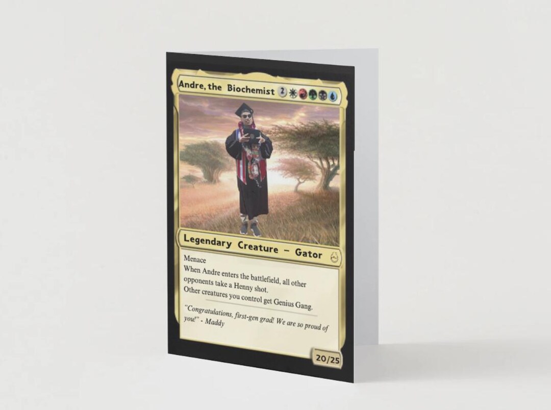 Custom Magic the Gathering Greeting Card | Personalized Mtg-inspired ...