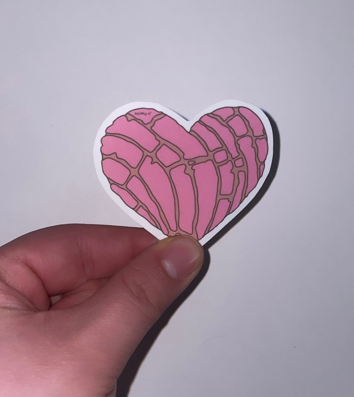 Pink Concha Heart Sticker mexican Bread - Etsy
