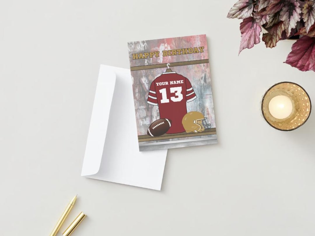 Custom NFL Birthday Card: Personalized Football Fan Gift - Etsy