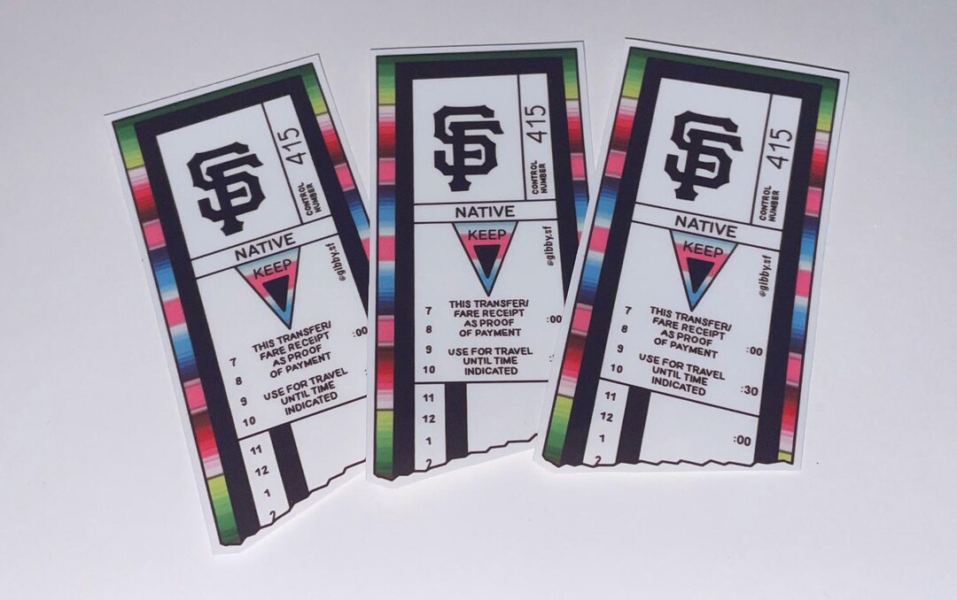 San Francisco Original Serape Muni Transfer Sticker | Vintage-inspired ...