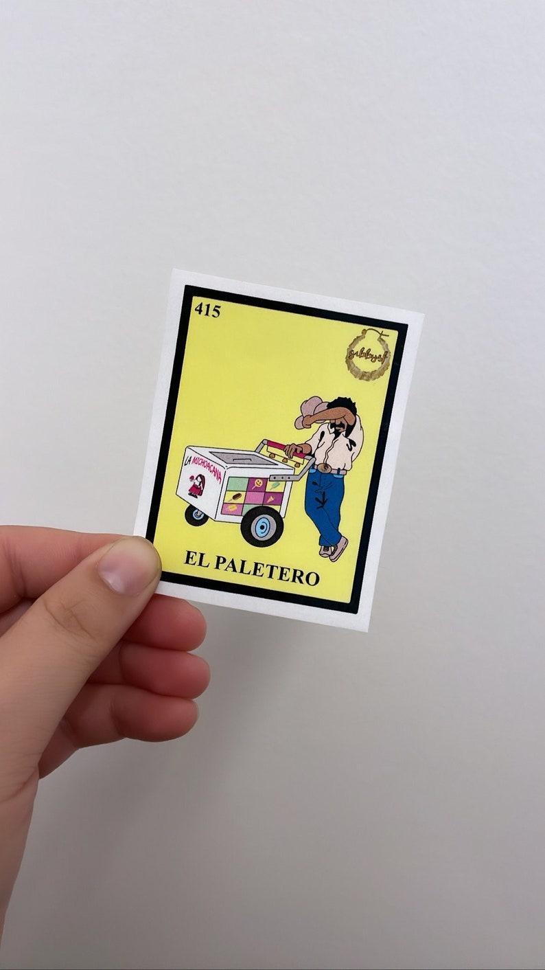 Lotería "el Paletero" Sticker | Mexican Ice Cream Vendor Art | Vinyl ...