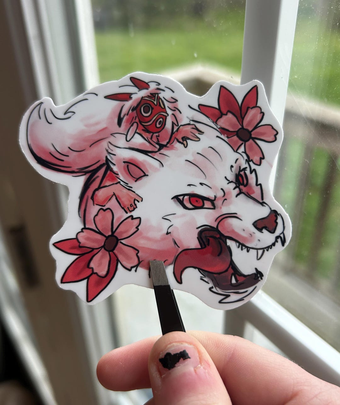 Princess Mononoke Tattoo-style Ghibli Sticker- 3 In. Vinyl Sticker - Etsy