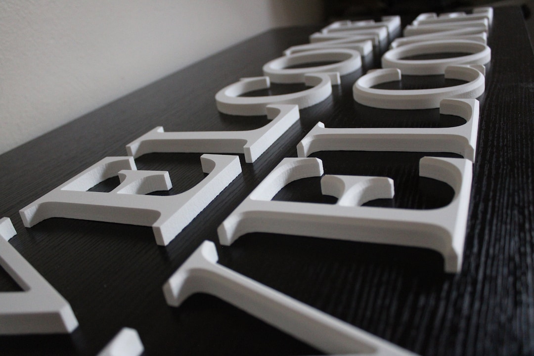 3D Letters and Numbers Logos and Signs All-weather White PVC 648 ...