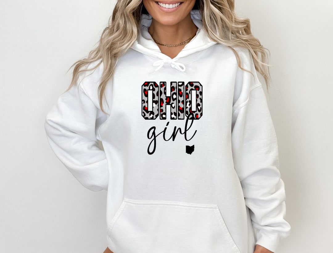 Ohio Girl Leopard Print Hoodie, Ohio Spirit Wear - Etsy