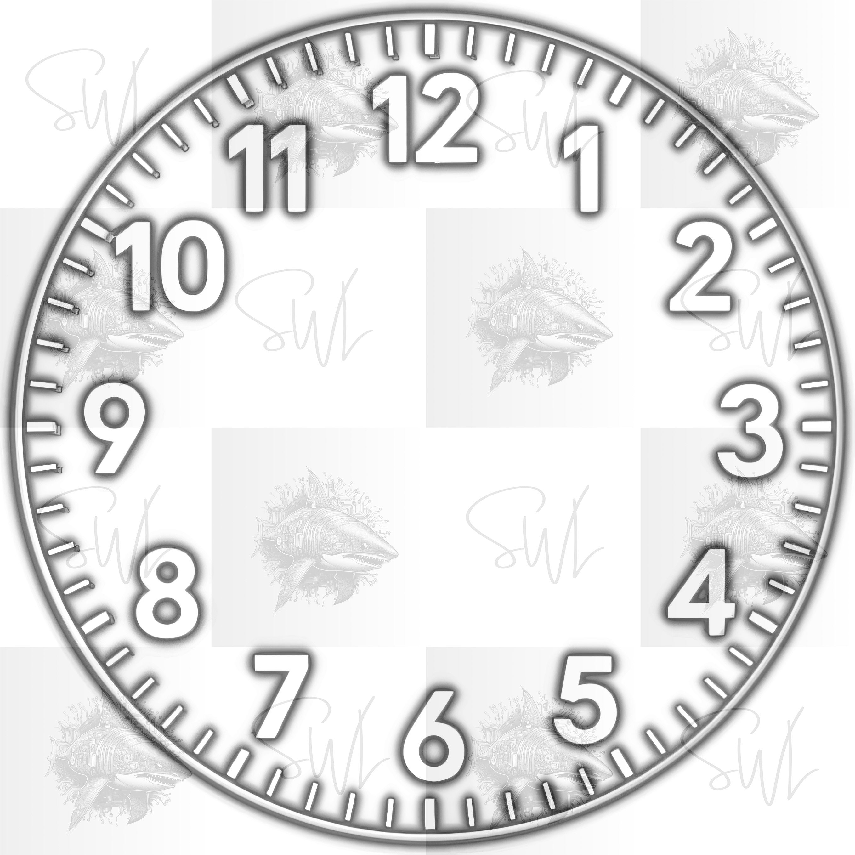 Clock Face HD Image Four Pack/four Clock Faces Designs/laser Burn Files ...